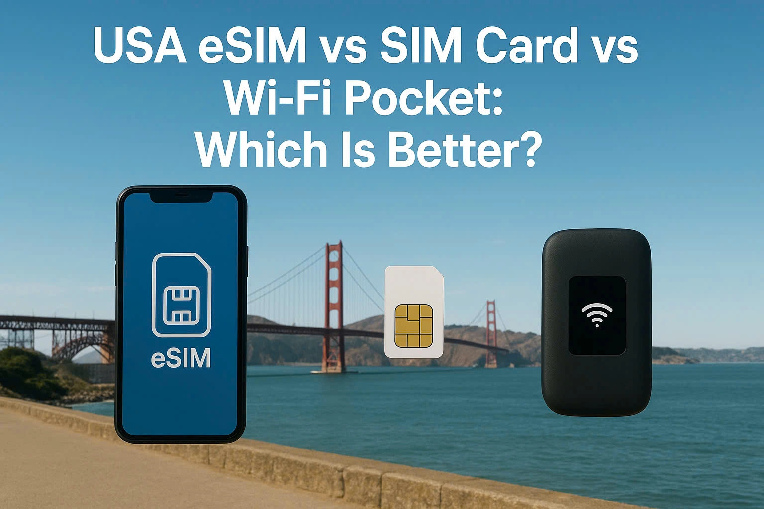 eSIM for USA tourist vs SIM Card vs Wi-Fi Pocket: Which Is Better?